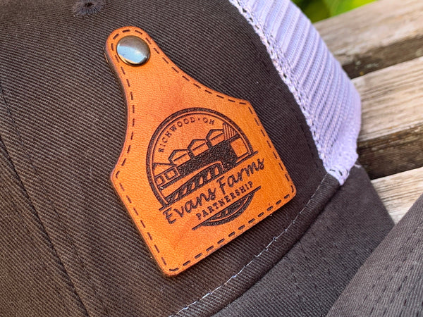 Custom Ponytail Ladies Hat Laser Engraved Leather Patch Cap- Logo Catt ...