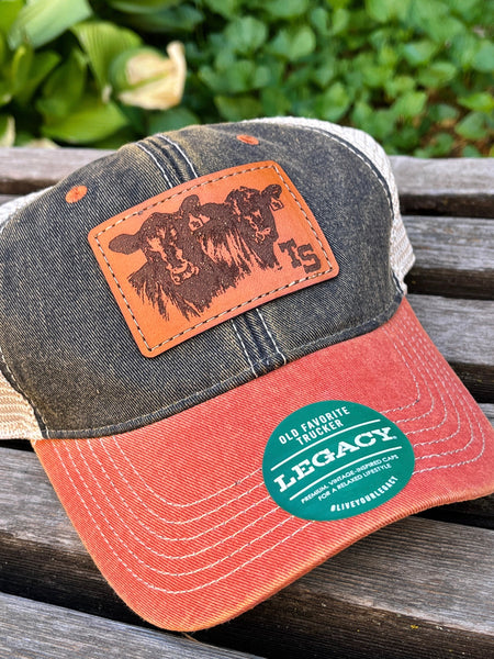 Customer Supplied Brand Legacy Hats OFA Laser Engraved Leather Patch U ...